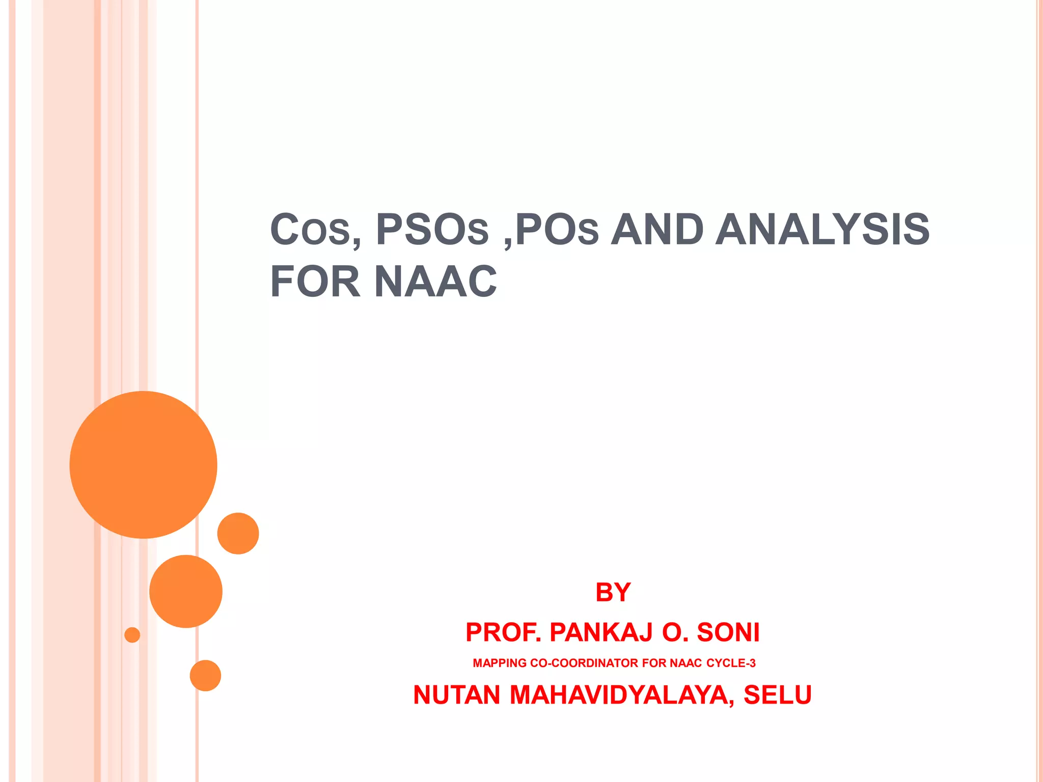 COs, POs ,SPOs and analysis for naac | PPTX