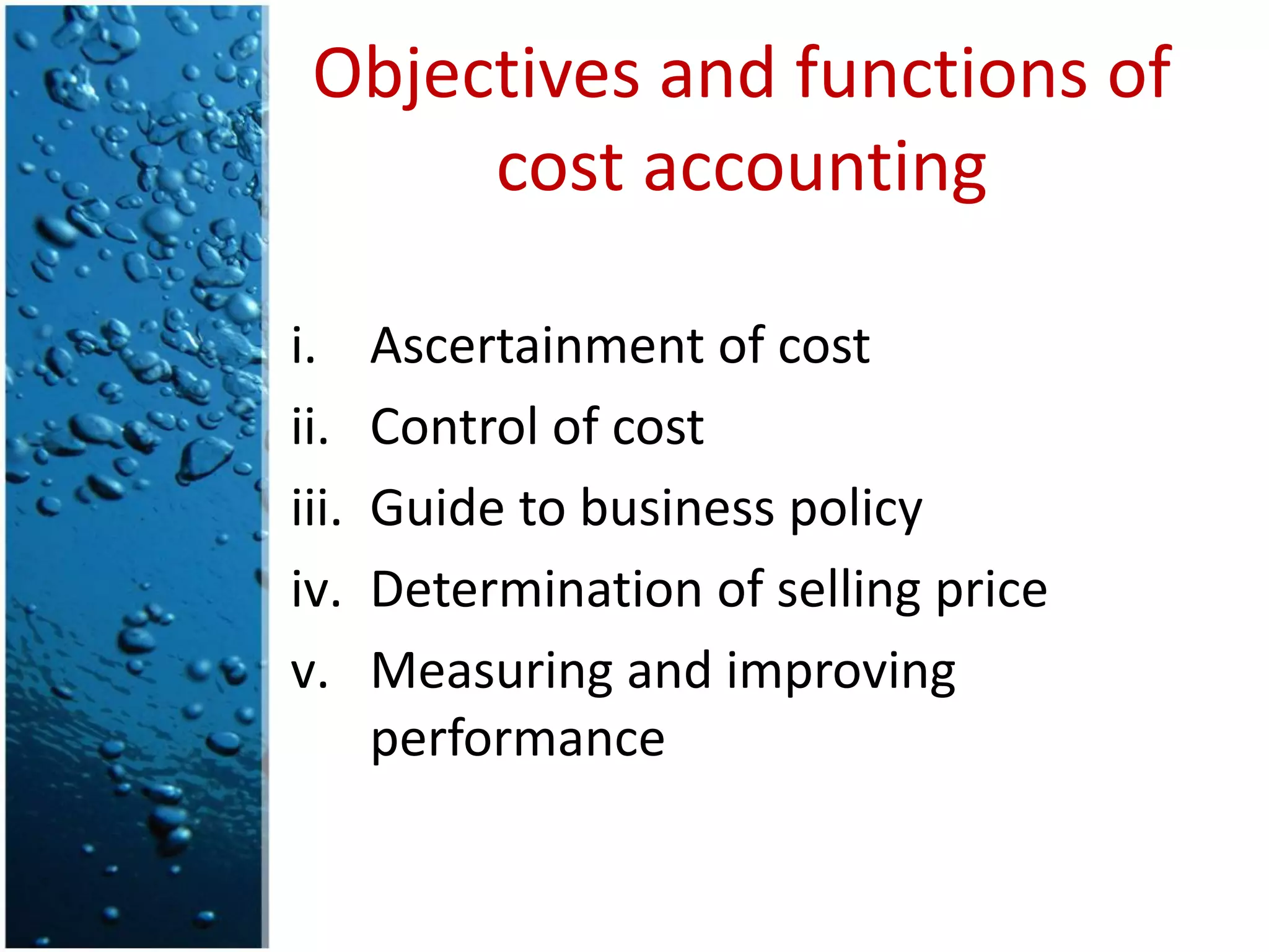 Introduction of cost and managerial accounting | PPT