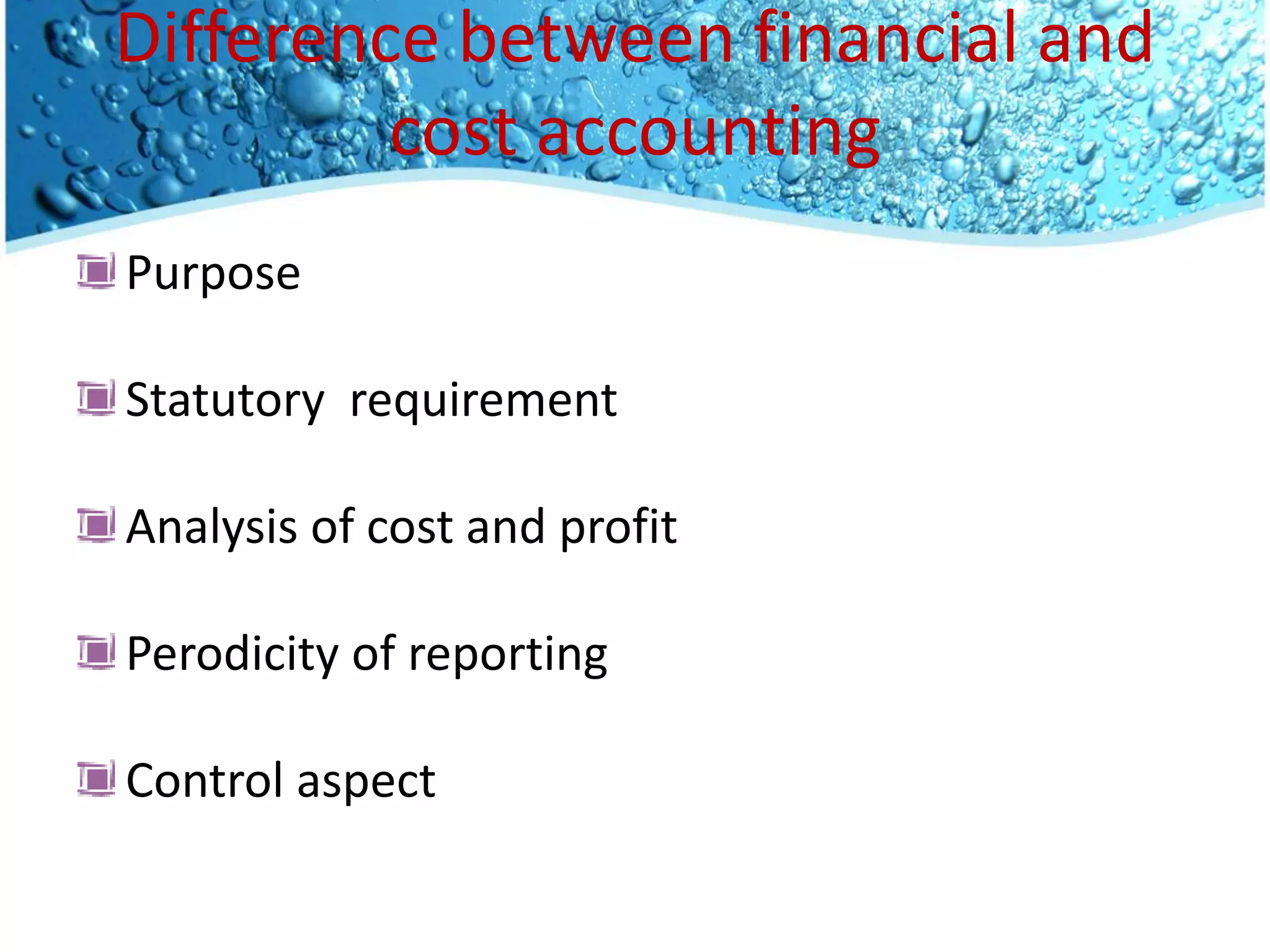 Introduction of cost and managerial accounting | PPT