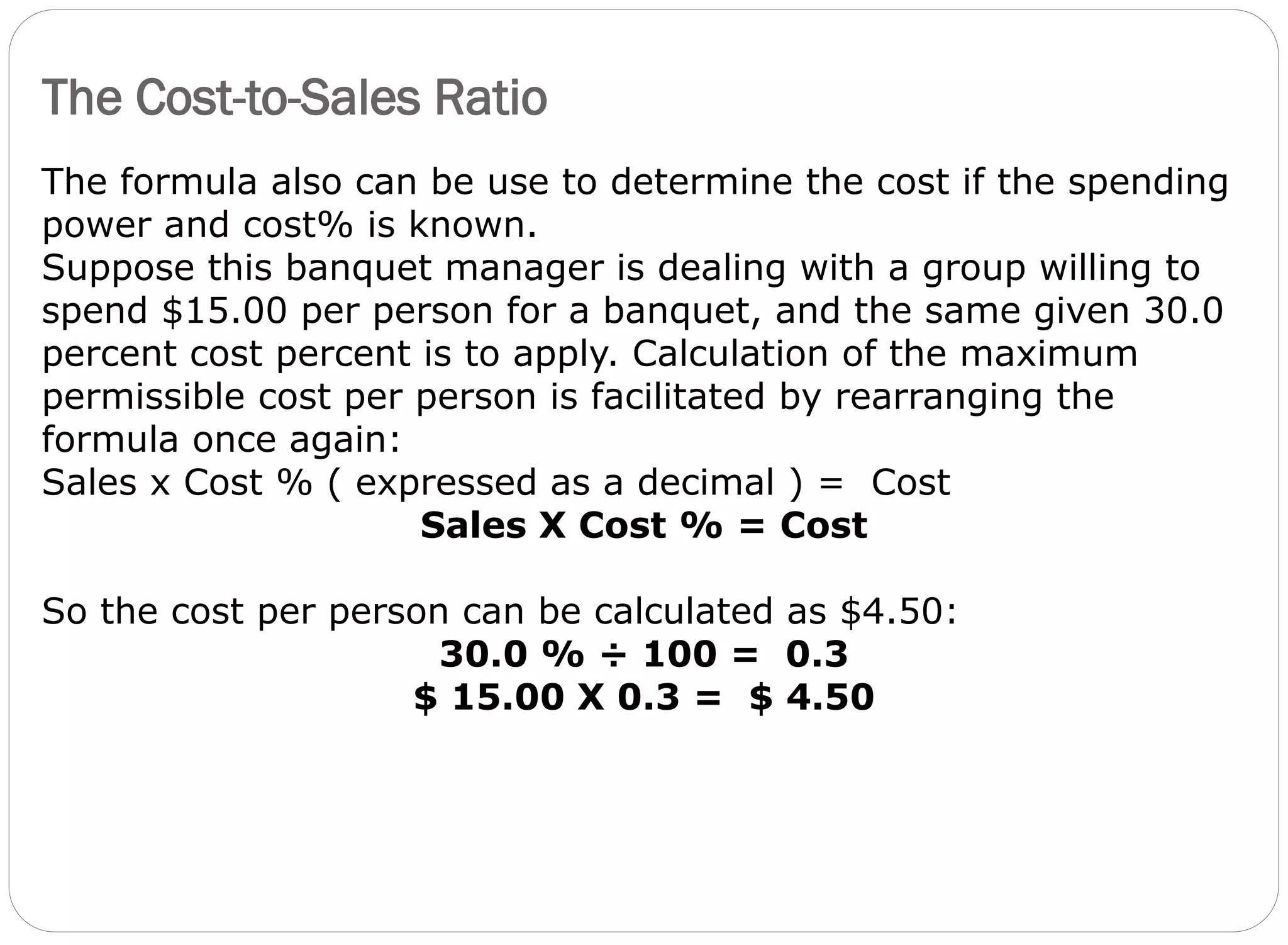 Food and Beverage Cost Control | PPT