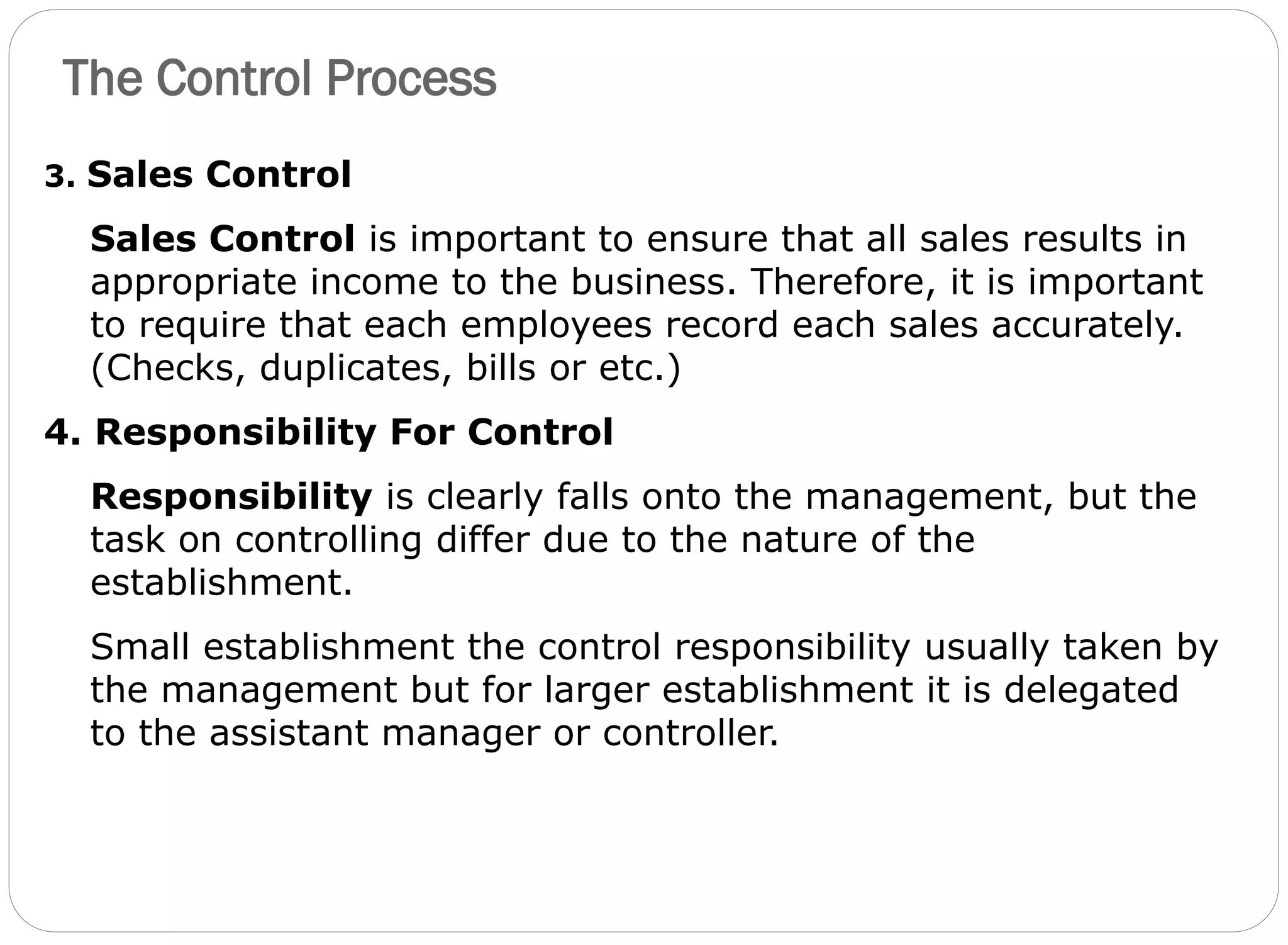 Food and Beverage Cost Control | PPT