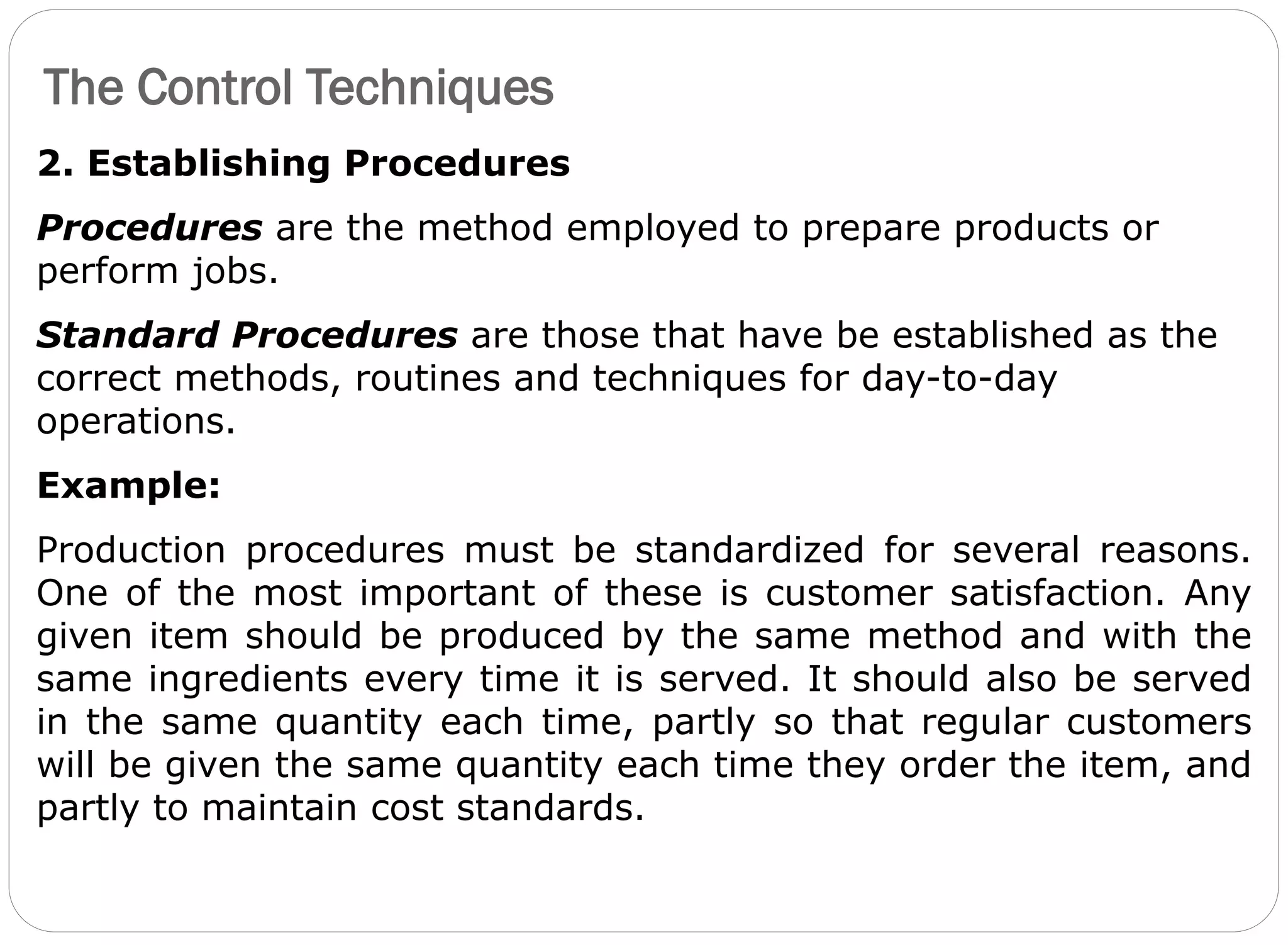 Food and Beverage Cost Control | PPT