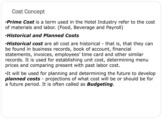 Food and Beverage Cost Control | PPT | Business Accounting & Finance | Business