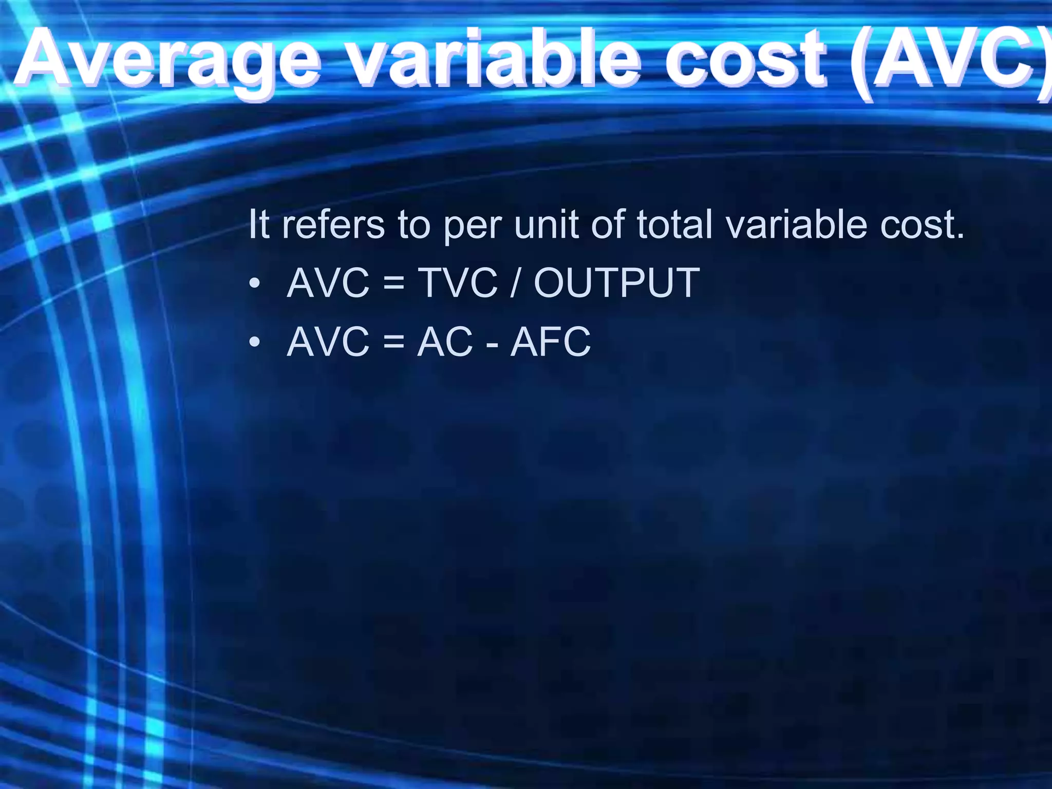 ECONOMICS COST CONCEPT | PPTX