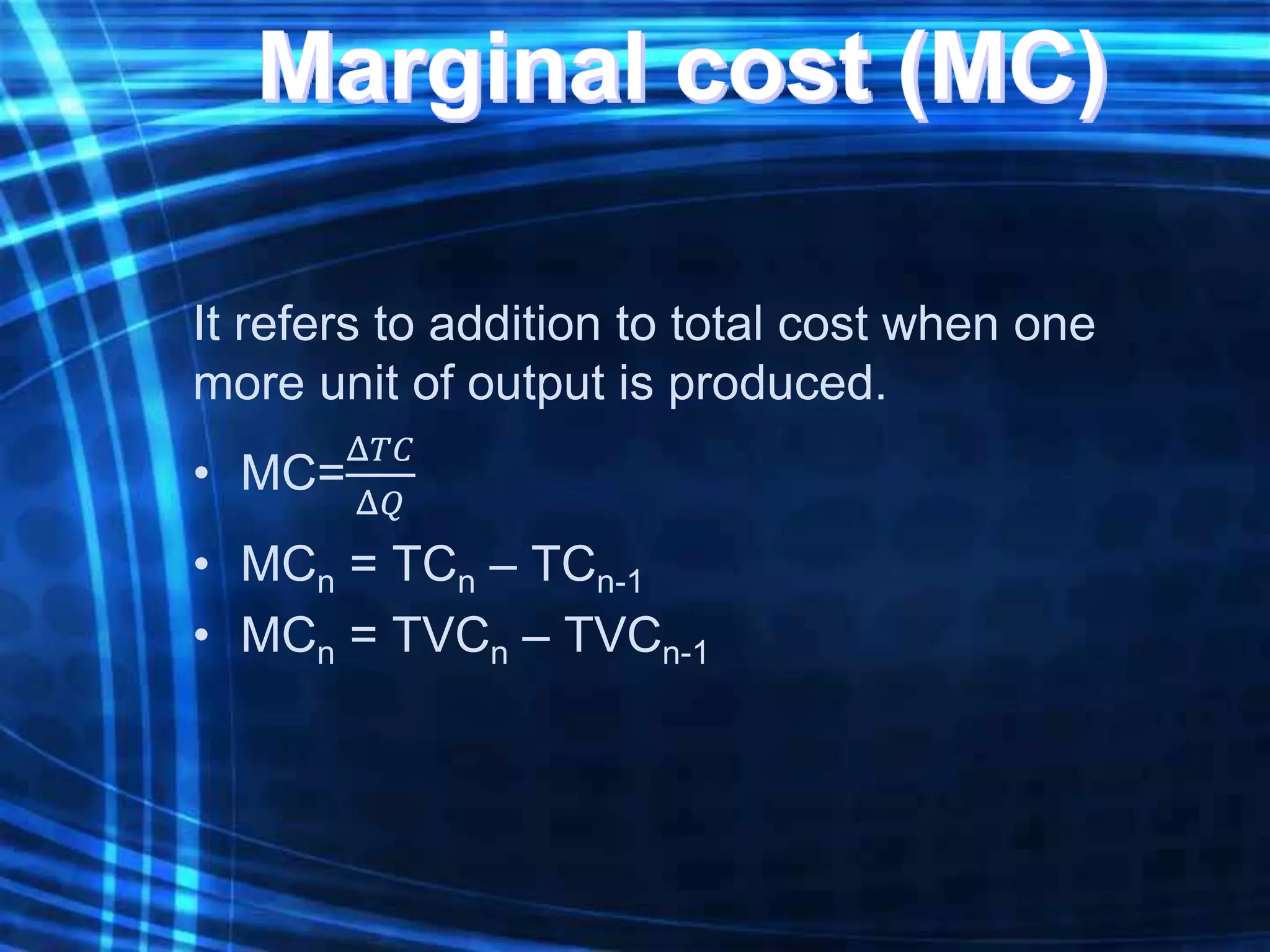 ECONOMICS COST CONCEPT | PPTX