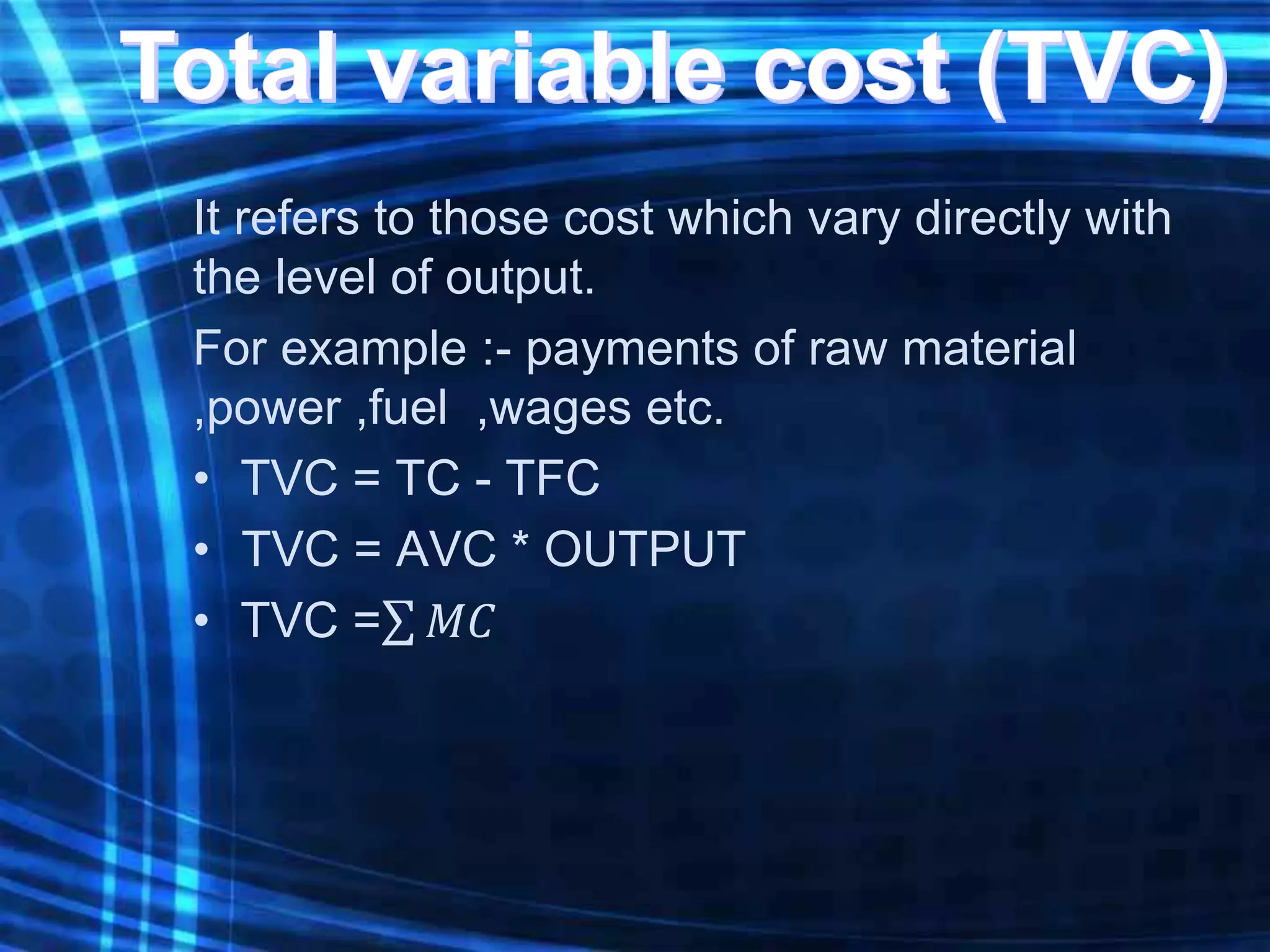 ECONOMICS COST CONCEPT | PPTX