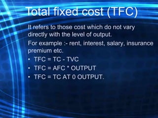ECONOMICS COST CONCEPT | PPTX