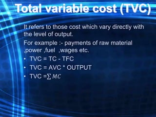 ECONOMICS COST CONCEPT | PPTX
