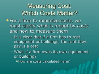 Cost ( MANAGERIAL ECONOMICS) | PPT