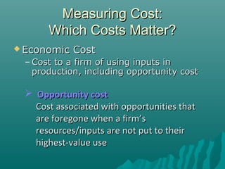 Cost ( MANAGERIAL ECONOMICS) | PPT
