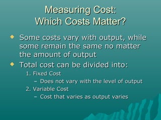 Cost ( MANAGERIAL ECONOMICS) | PPT