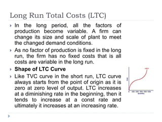 Economics major component - cost in long run | PPT