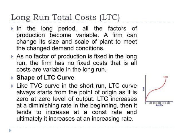 Economics major component - cost in long run | PPT