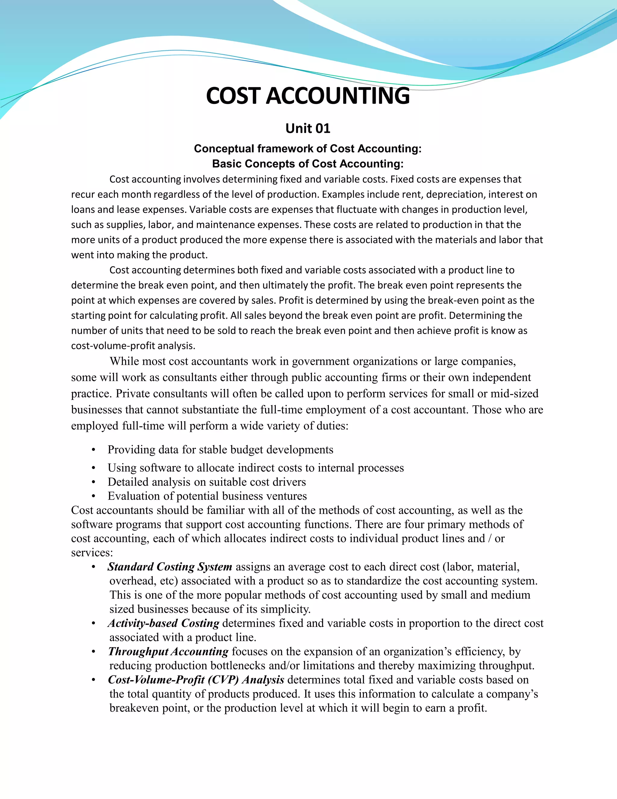 Cost accounting-ppt | PPT