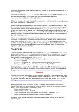 Cost Based Oracle Fundamentals | DOC
