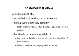 Cost benefit analysis | PPT