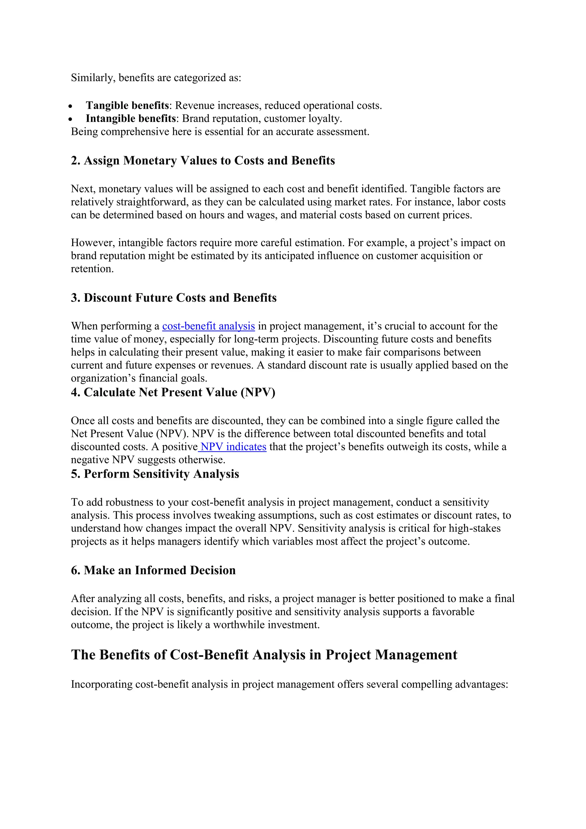 6 Steps in Conducting a Cost-Benefit Analysis in Project Management ...