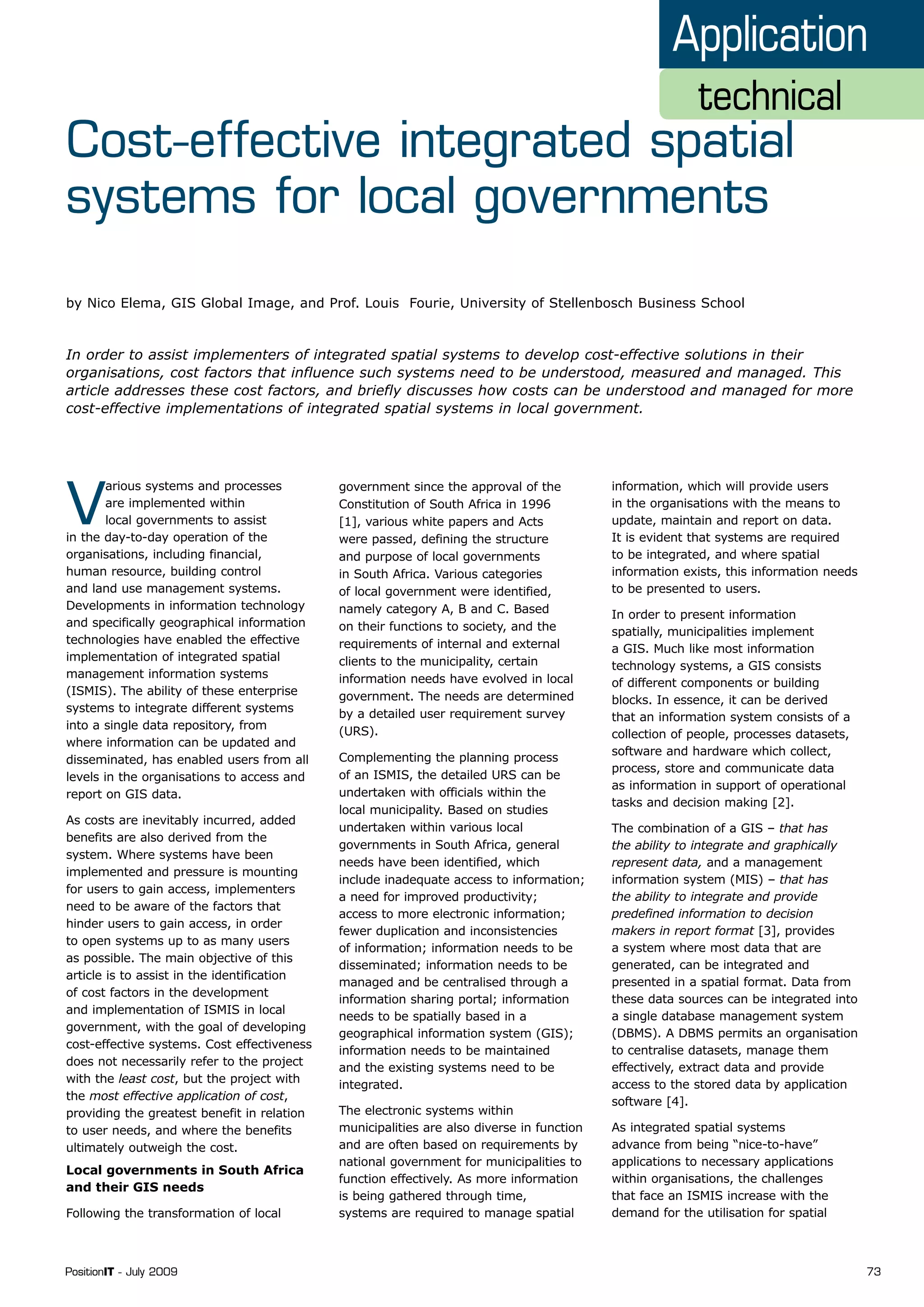 Cost-effective GIS | PDF Cost-effective GIS | PDF