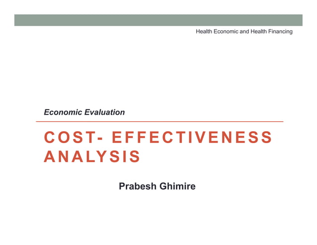 Cost Effectiveness Analysis in Health Care | PDF