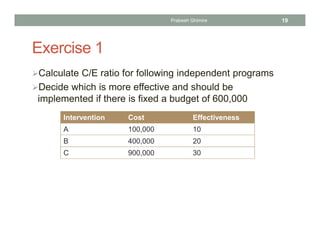 Cost Effectiveness Analysis in Health Care | PDF