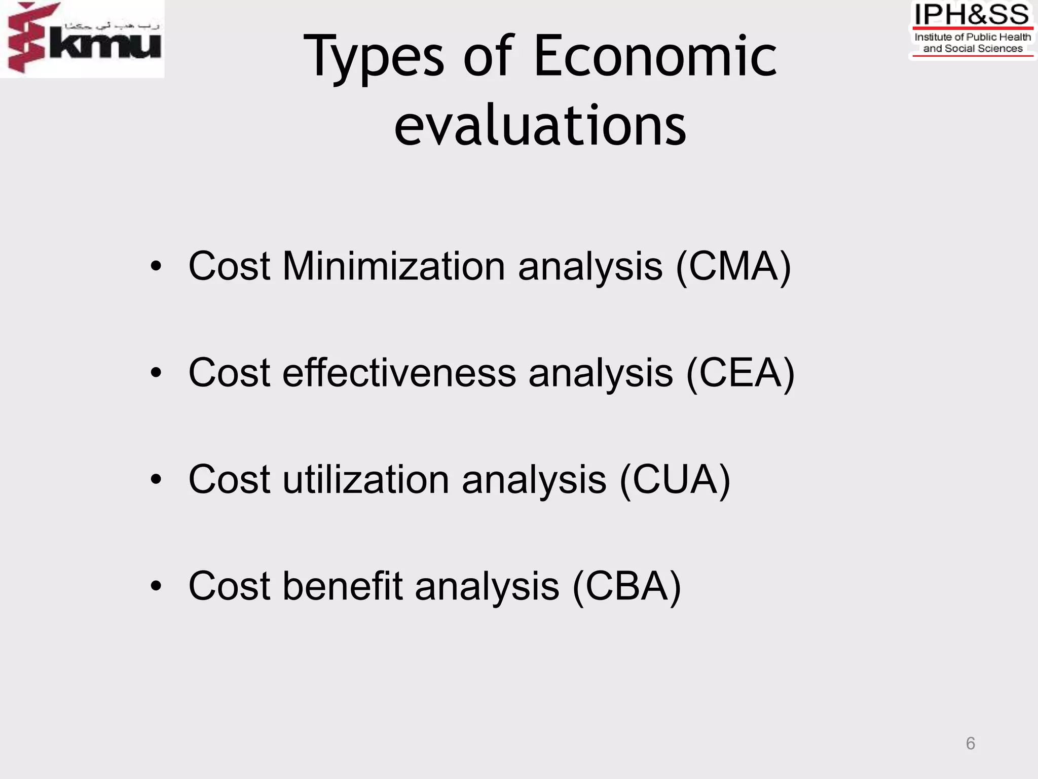 Cost effectiveness analysis - seminar kmu peshawar | PPTX