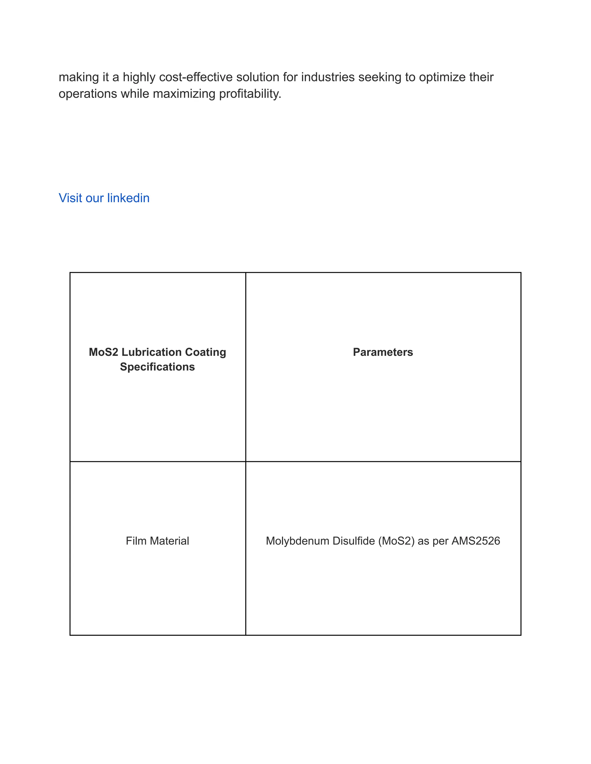 Cost-effective & superior Nano SolidLube MoS2 Lubrication coating on ...