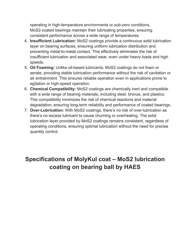 Cost-effective & superior Nano SolidLube MoS2 Lubrication coating on bearing balls.pdf