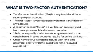 Cost-Effective Two-Factor Authentication | PPT