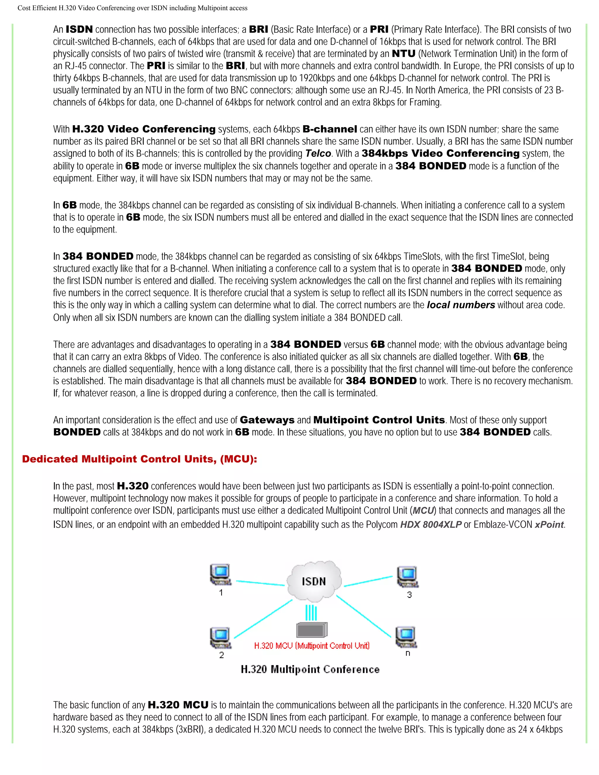 Cost Efficient H.320 Video Conferencing over ISDN including ... | PDF