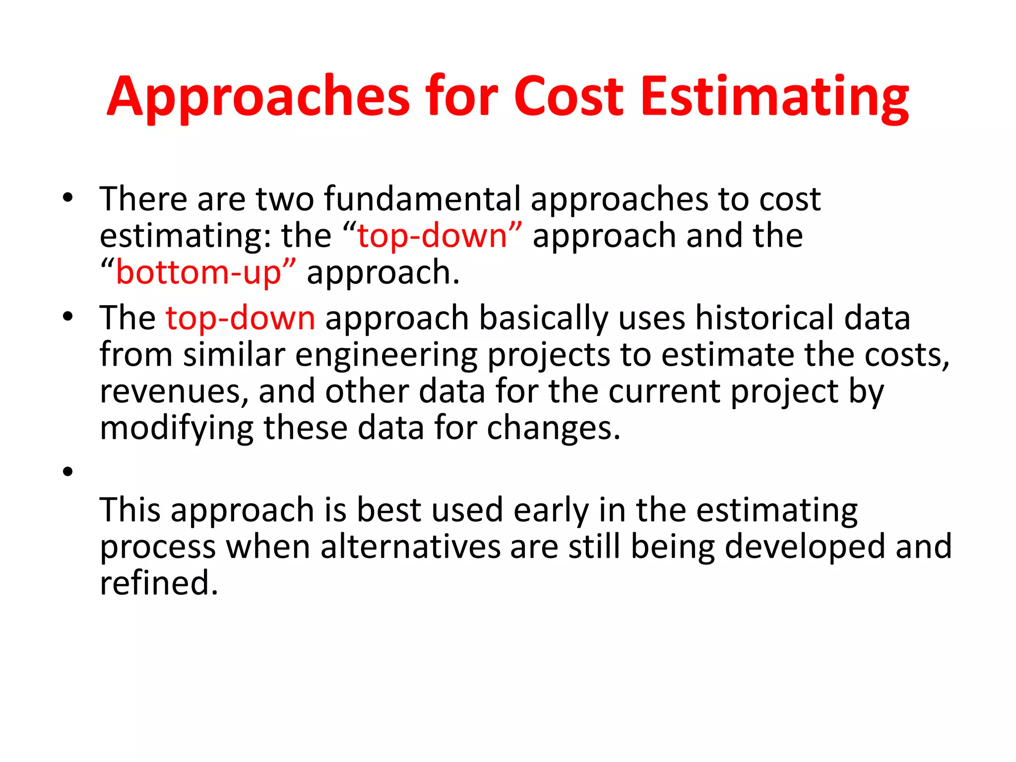 Cost estimation techniques | PPTX