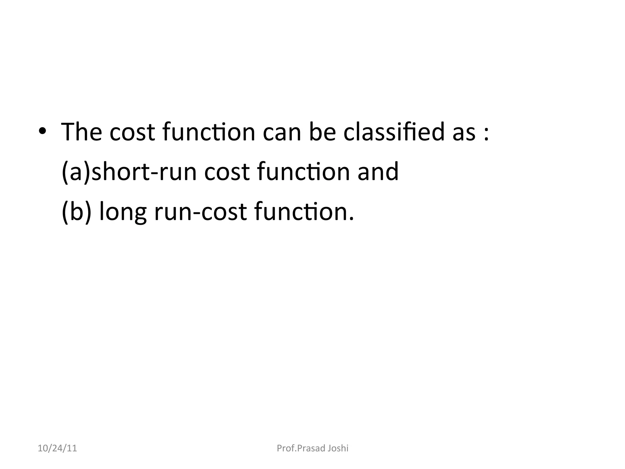 Cost Output Relationship Pdf