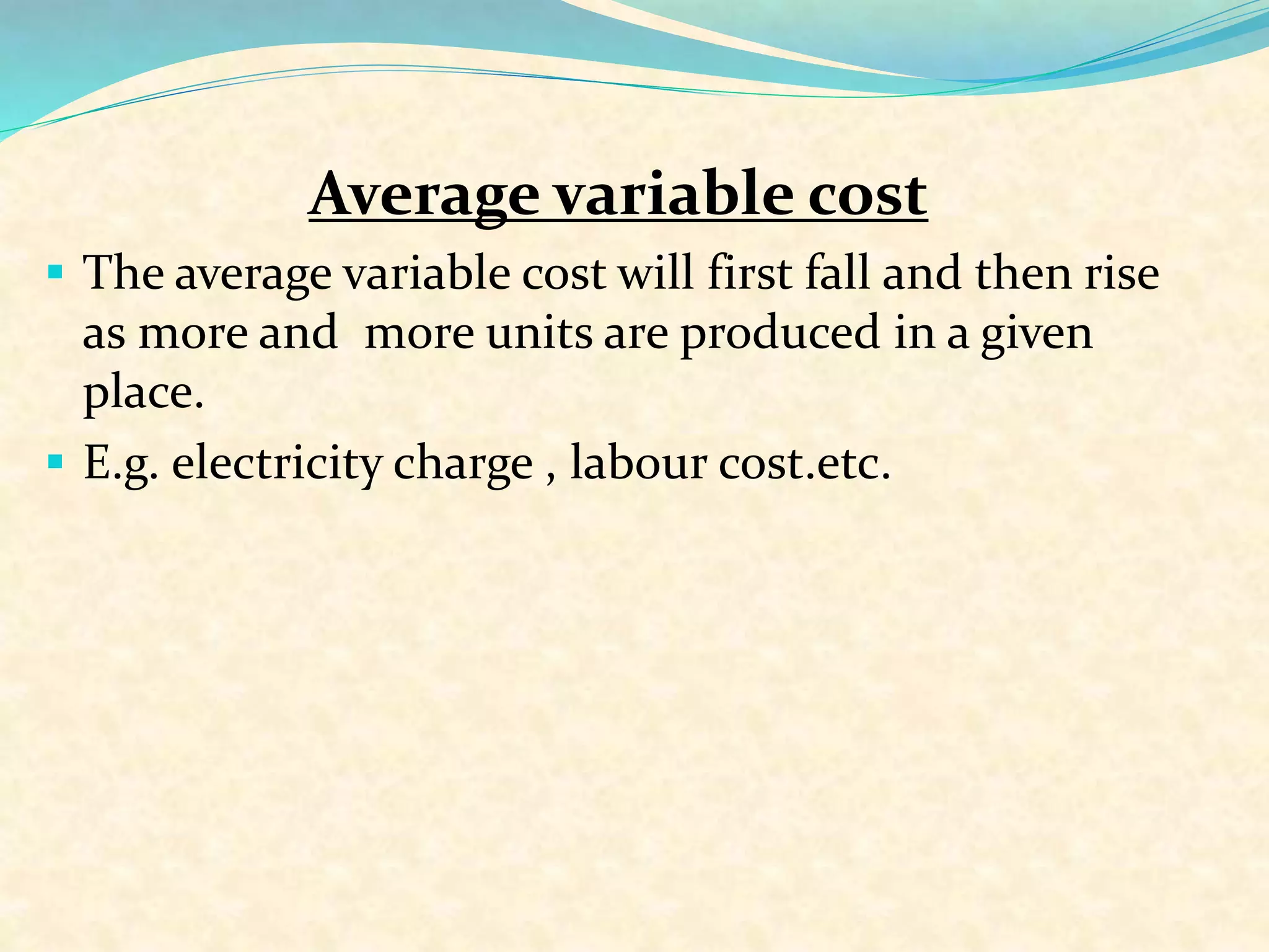 Cost Output Relationship Pptx