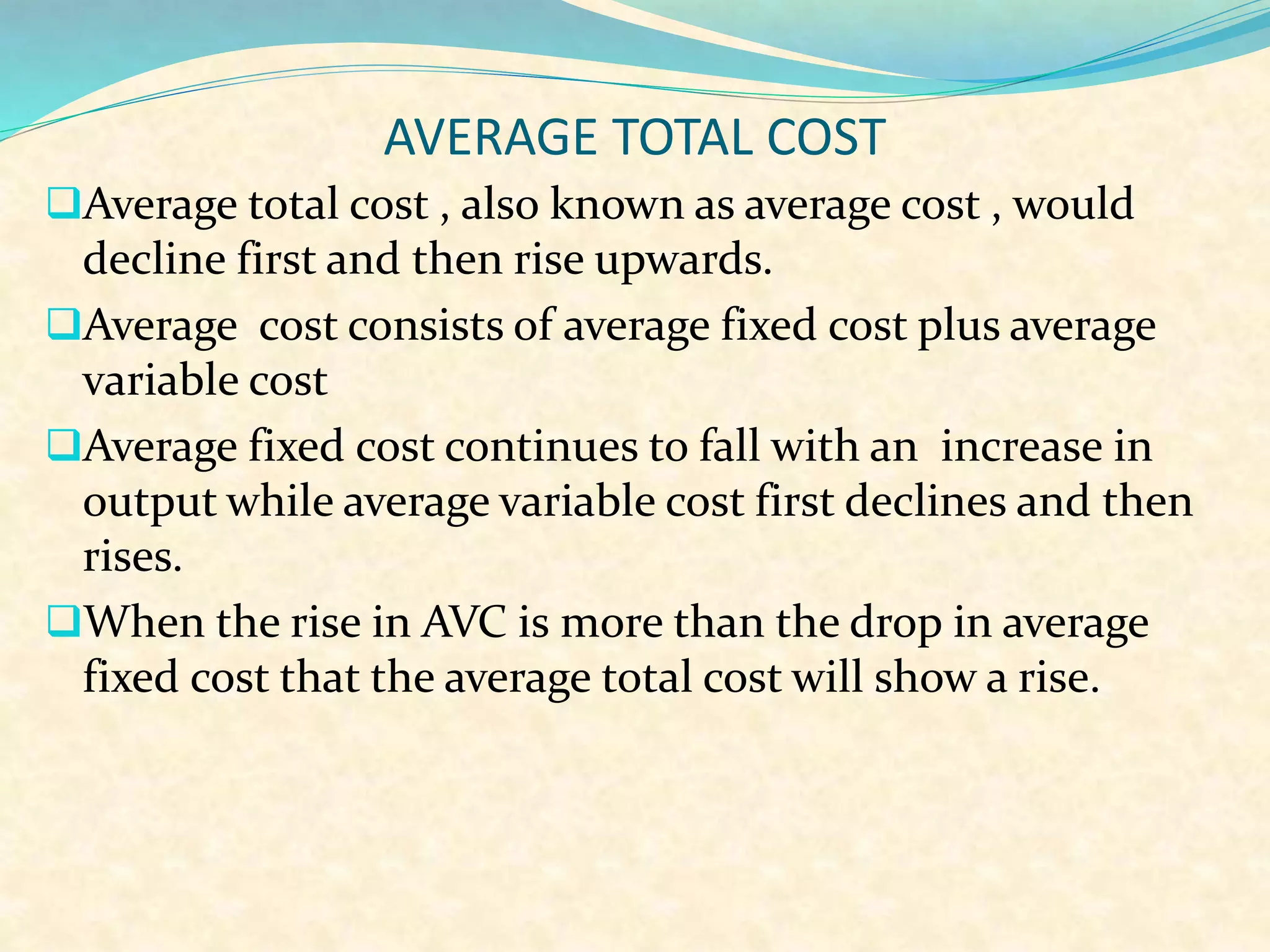 Cost output relationship | PPTX