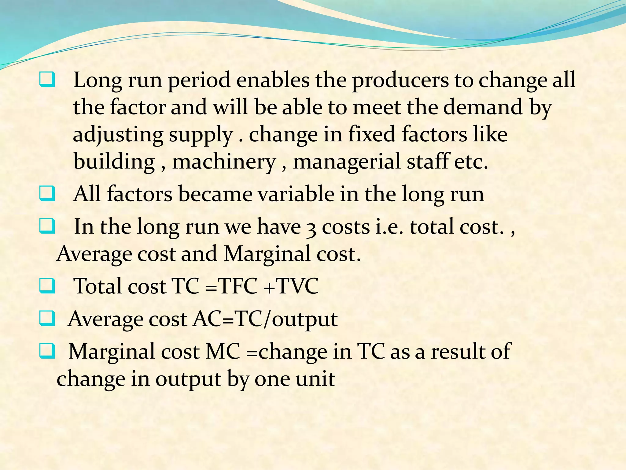 Cost output relationship | PPTX