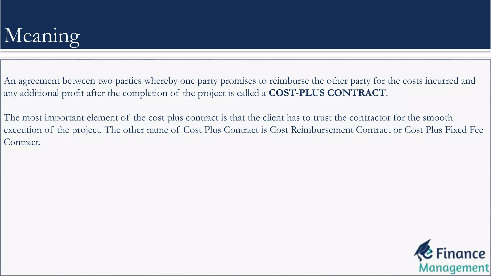 Cost Plus Contract | PPTX