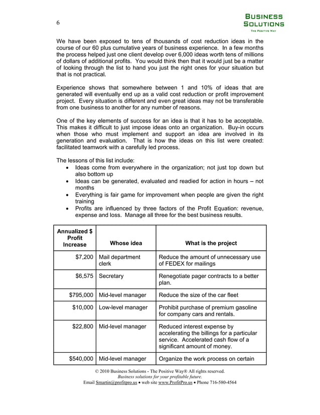 Cost reduction-report | PDF
