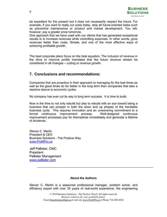 Cost reduction-report | PDF