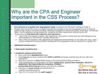 Cost Segregation Study | PDF