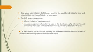 Cost value reconciliation (cvr) | PPTX