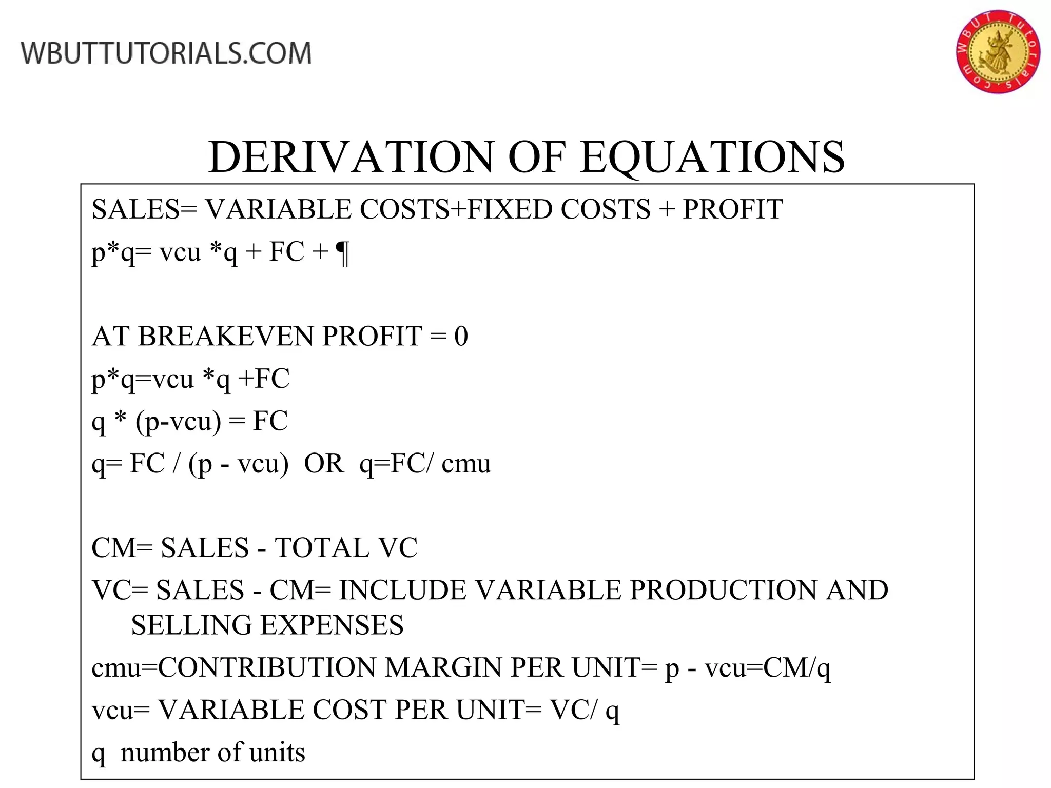 Cost volume-profit-relationships | PPT