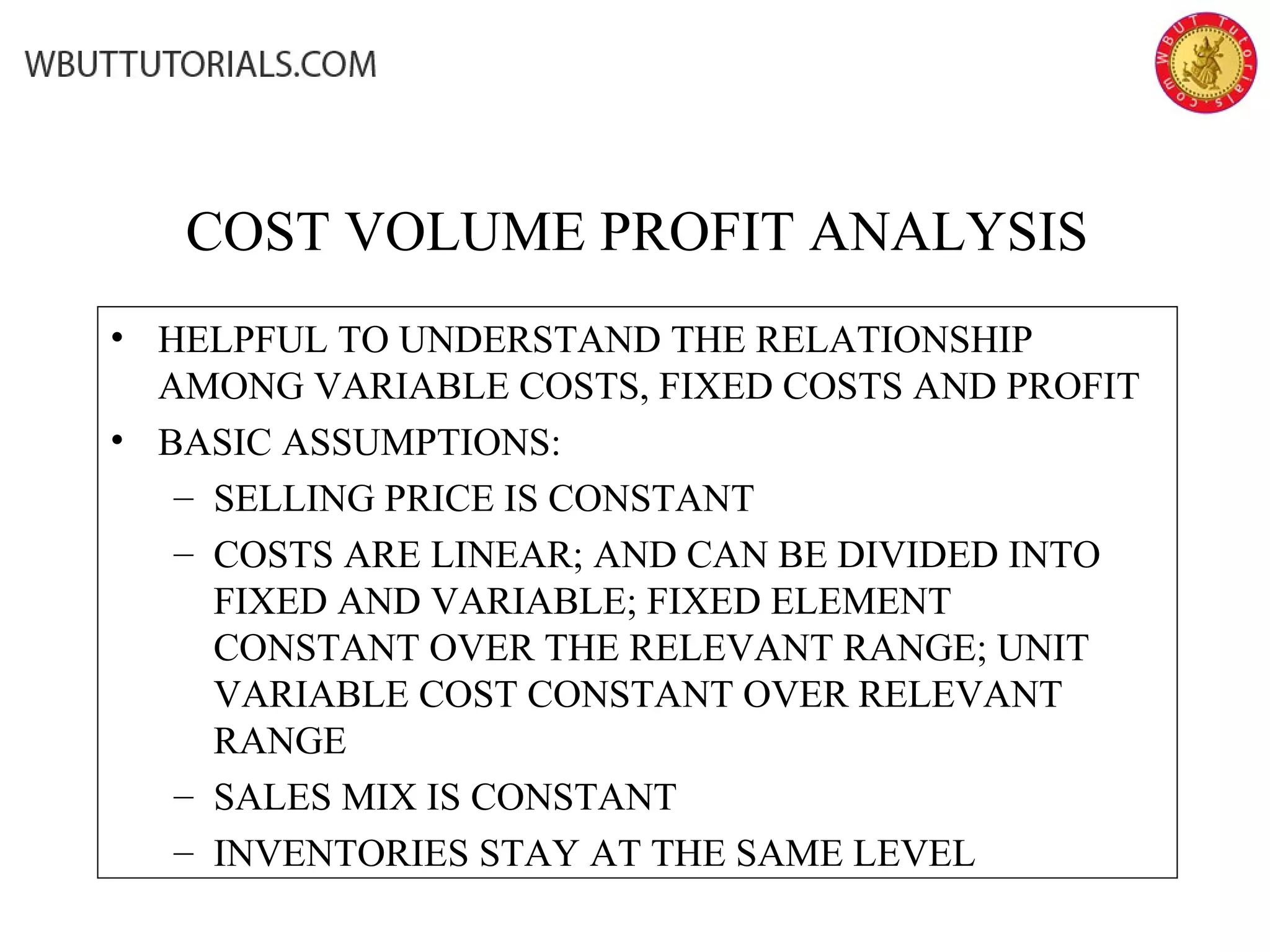 Cost volume-profit-relationships | PPT
