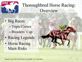 Thoroughbred Horse Racing | PPTX