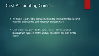 Cost accounting and its classification | PPTX