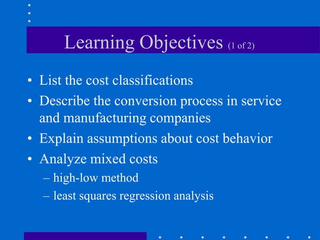 organizational cost flows | PPT