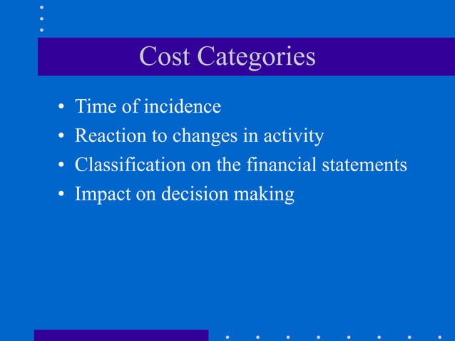 organizational cost flows | PPT