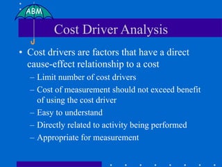 Activity-Based Cost Systems for Management | PPT