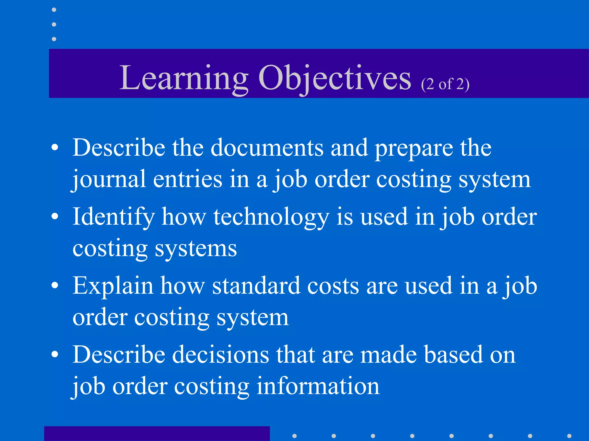 Job Order Costing | PPT