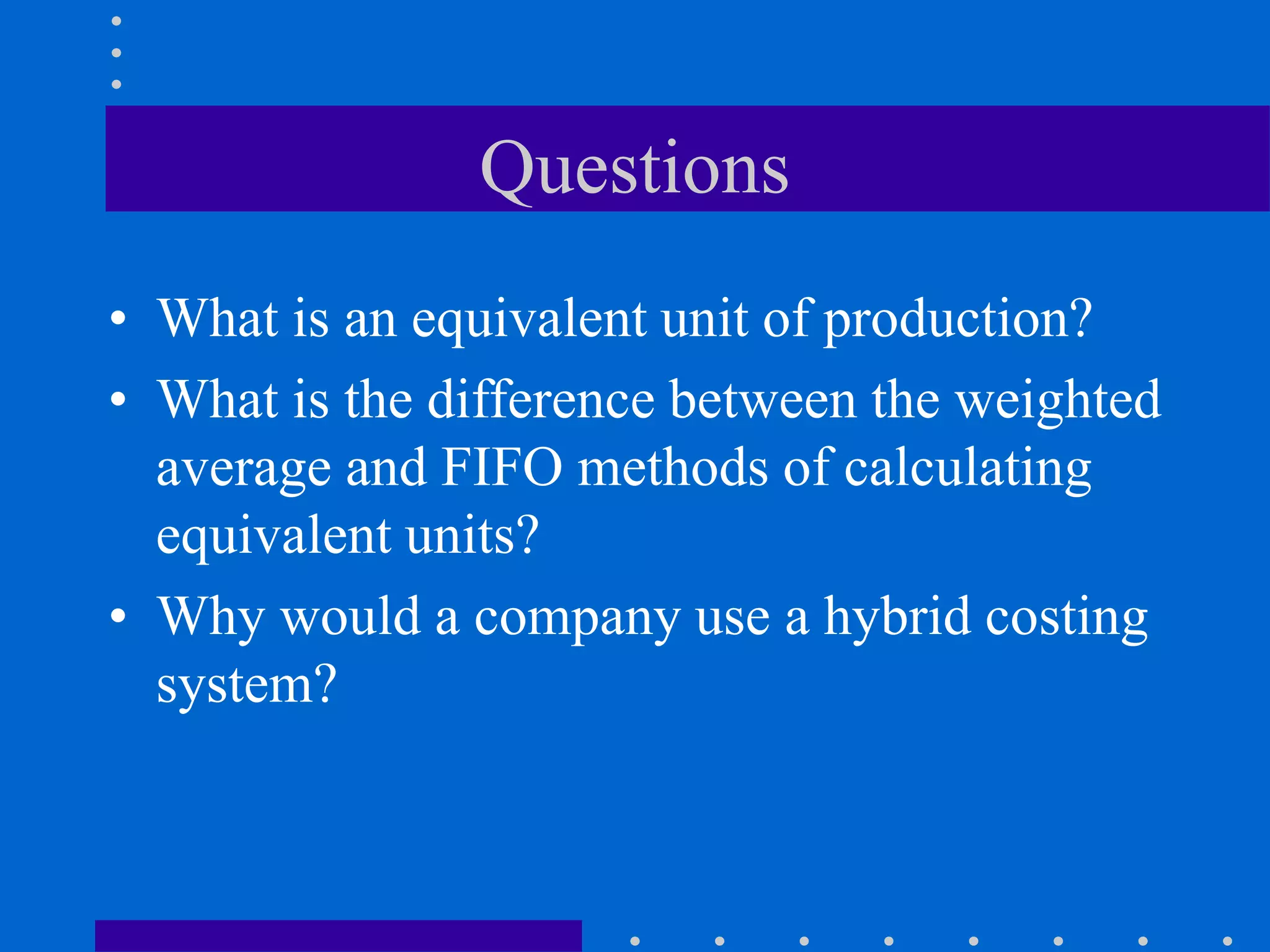 Process Costing | PPT