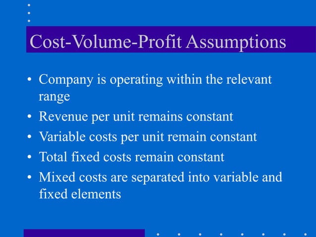 Absorption/Variable Costing and Cost-Volume-Profit Analysis | PPT