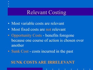 Relevant Costing | PPT